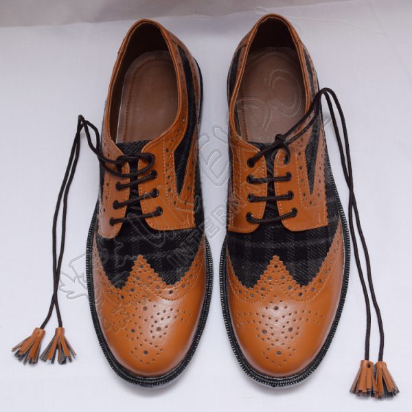 Hybrid Heritage Of Scotland Tartan Ghillie Brogues Shoes with Brown ...
