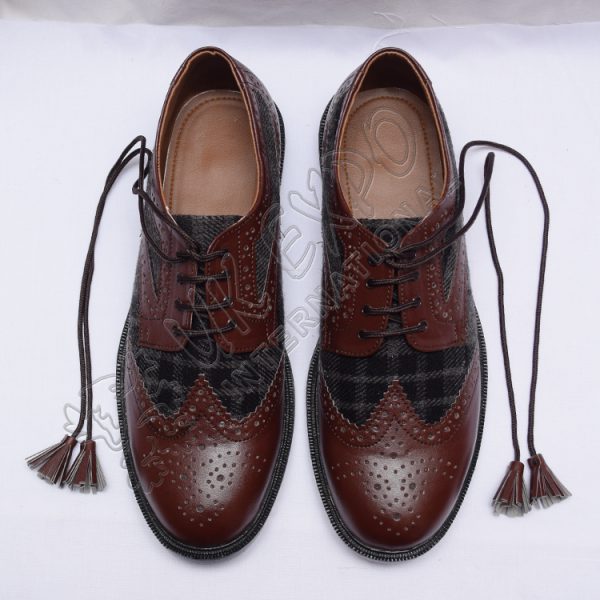 Hybrid Heritage Of Scotland Tartan Ghillie Brogues Shoes with Brown ...